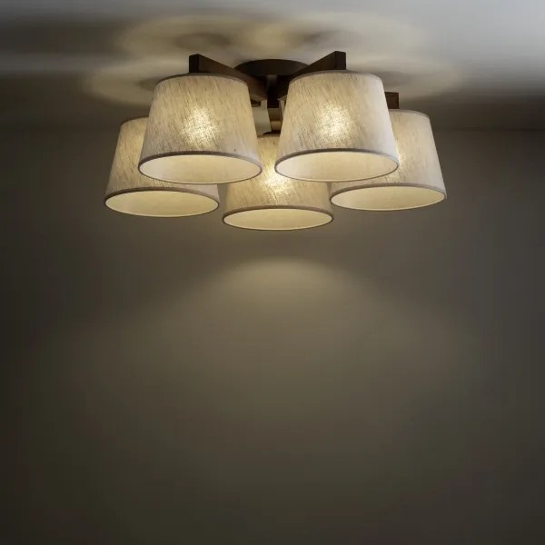 BRILAGI - LED Přisazený lustr LATTE 5xE27/15W/230V borovice/krémová