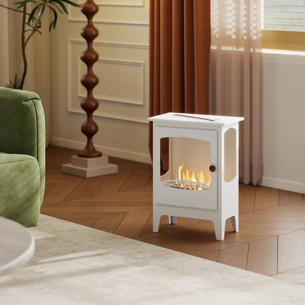 HOMCOM krb na bioethanol 2,05 kW ocel, nádrž 0,9 l, doba hoření 3 h, 39x26x54 cm, černý