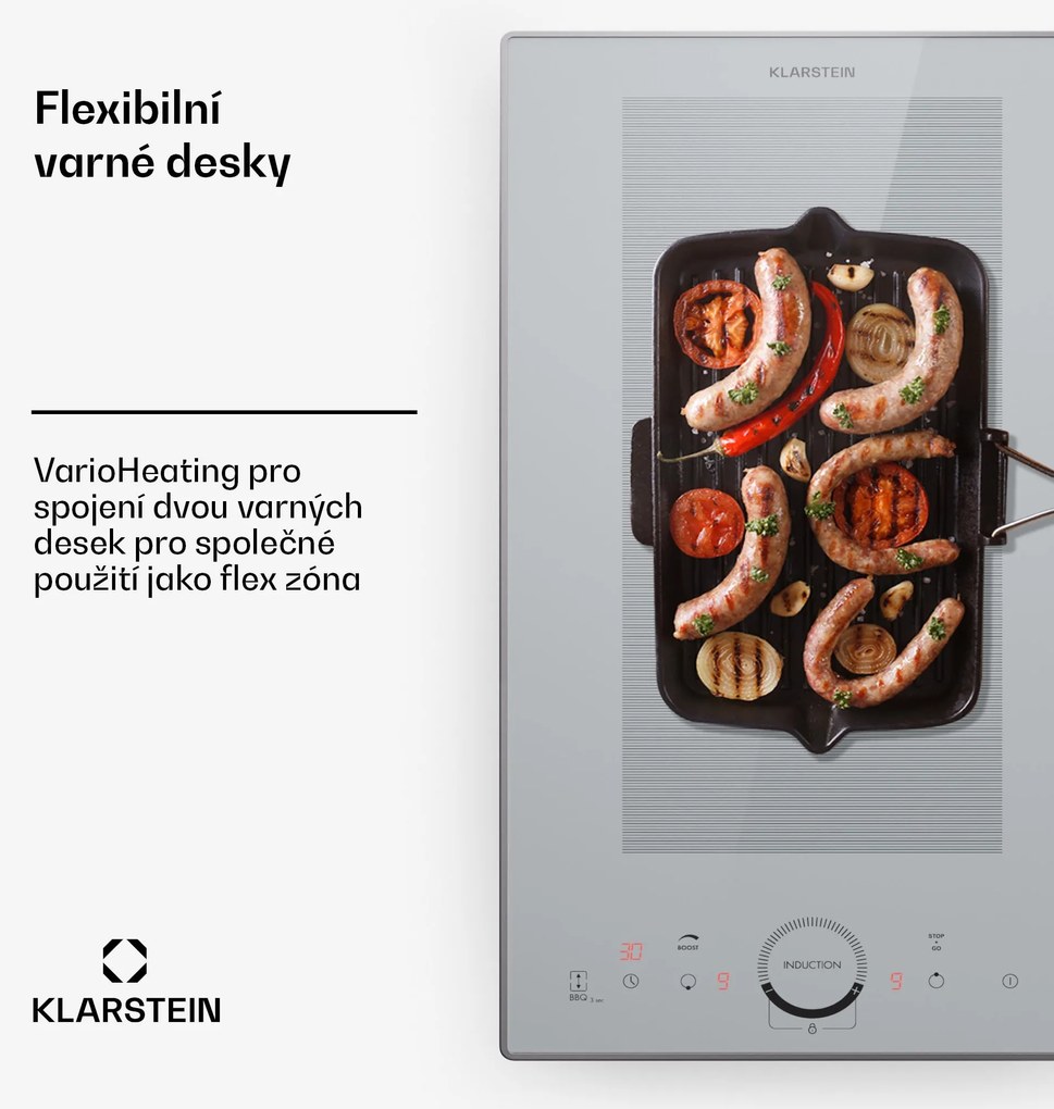 Klarstein Delicatessa Slim Domino, indukční varná deska, 3500 W, časovač