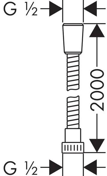 Hansgrohe Metaflex Sprchová hadice 200 cm, chrom 28264000