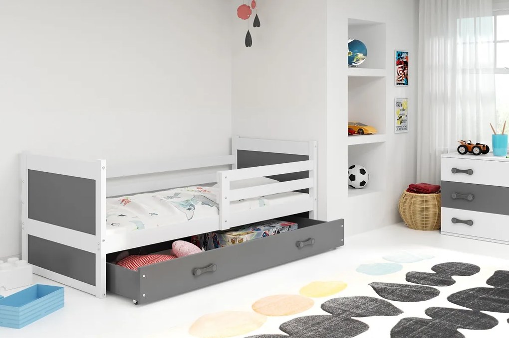 BMS Group Dětská postel s úložným prostorem RICO bílá Velikost postele: 190x80 cm, Barva výplní: Bílá