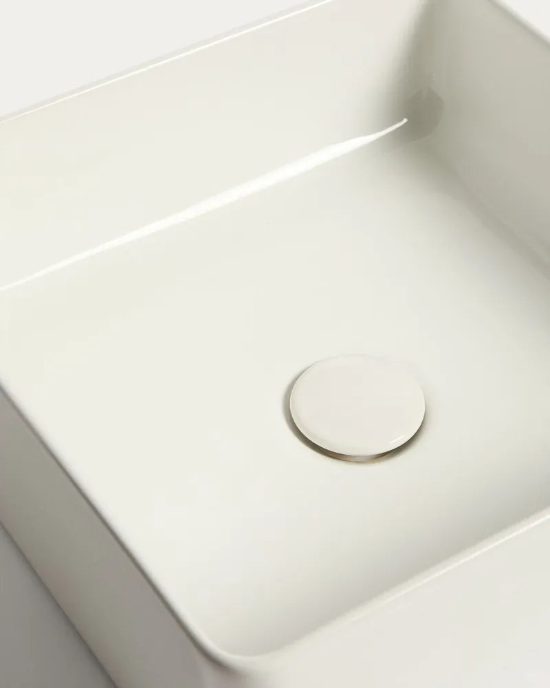 Bílé keramické umyvadlo 36,5x36,5 cm Ovara – Kave Home