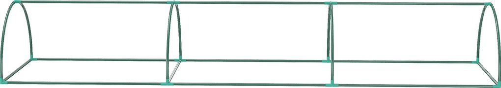Fóliový skleník Outsunny mini tunelový skleník 300x80x45cm s PE fólií odolnou proti UV záření a oknem ze síťoviny v zelené barvě pro pěstování rostlin