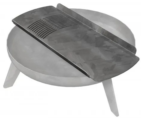 Grilovací plát na přenosné ohniště Ø 70 cm ✔ Surová ocel