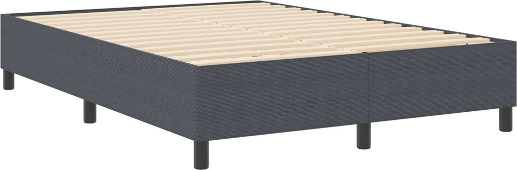 Rám platformy Tmavě šedá 160 x 200 cm Žebrovaná látka 3337418