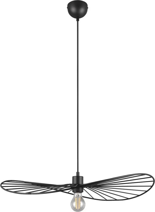 Matně černé závěsné svítidlo ø 60 cm Chapeau – Reality