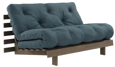 sofa ROOT by Karup - 140*200 cm carob (hnědá) + futon petrol blue 757