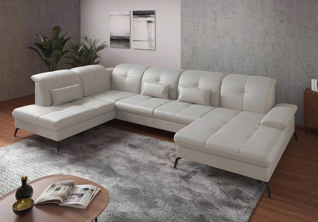 XXXLutz SEDACÍ SOUPRAVA, kůže, bílá Sit & More - Sedací soupravy - 00014401215J