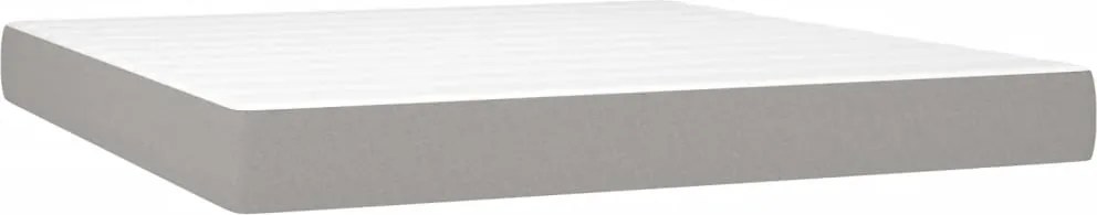 Box spring postel s matrací světle šedá 160 x 200 cm textil 3132241