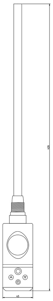 Gamma E-Flow, topná tyč 300W, broušené zlato, GMA-GRZ-EFLOW300BGD