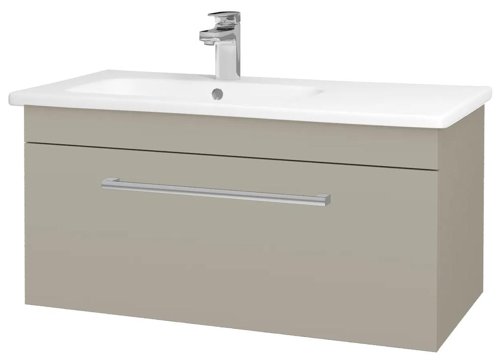 Dřevojas Koupelnová skříň ASTON SZZ 90 Varianta: N01 Bílá lesk / Úchytka T02 / N07 Stone