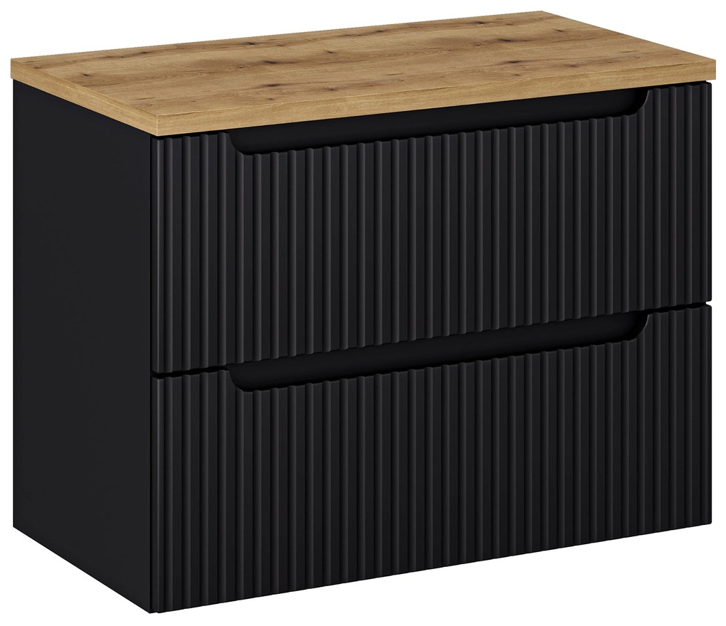 Comad Koupelnová skříňka pod deskové umyvadlo SET-NOB B Oak Nova Black 80 černá/dub coast evoke