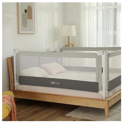 Zábrana na postel Monkey Mum® Popular - 150 cm - světle šedá - DOPRODEJ