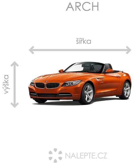 BMW Z4 textilní přelepitelná samolepka na zeď 47 x 21 cm