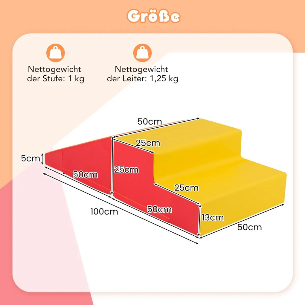 Costway 2 kusy. Kinder Schaumstoff Bausteine zum Toben a Klettern Softbausteine