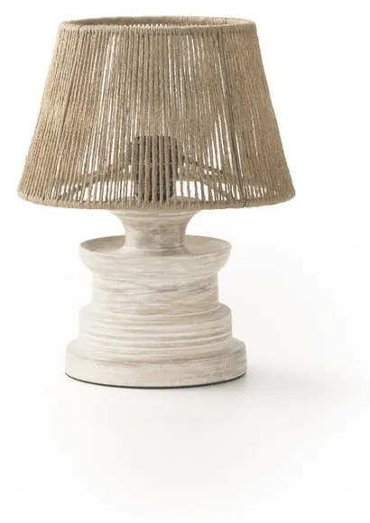 Bílá/přírodní stolní lampa (výška 30 cm) – Geese