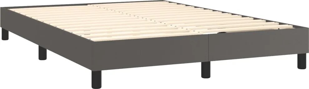 Box spring postel s matrací šedá 140x200 cm umělá kůže 3141069