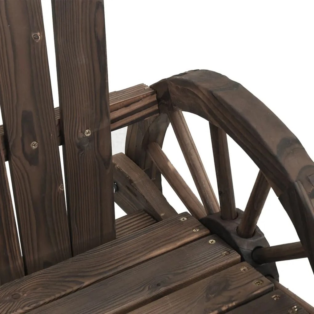 Zahradní židle Adirondack 2místná masivní jedlové dřevo - Default Title