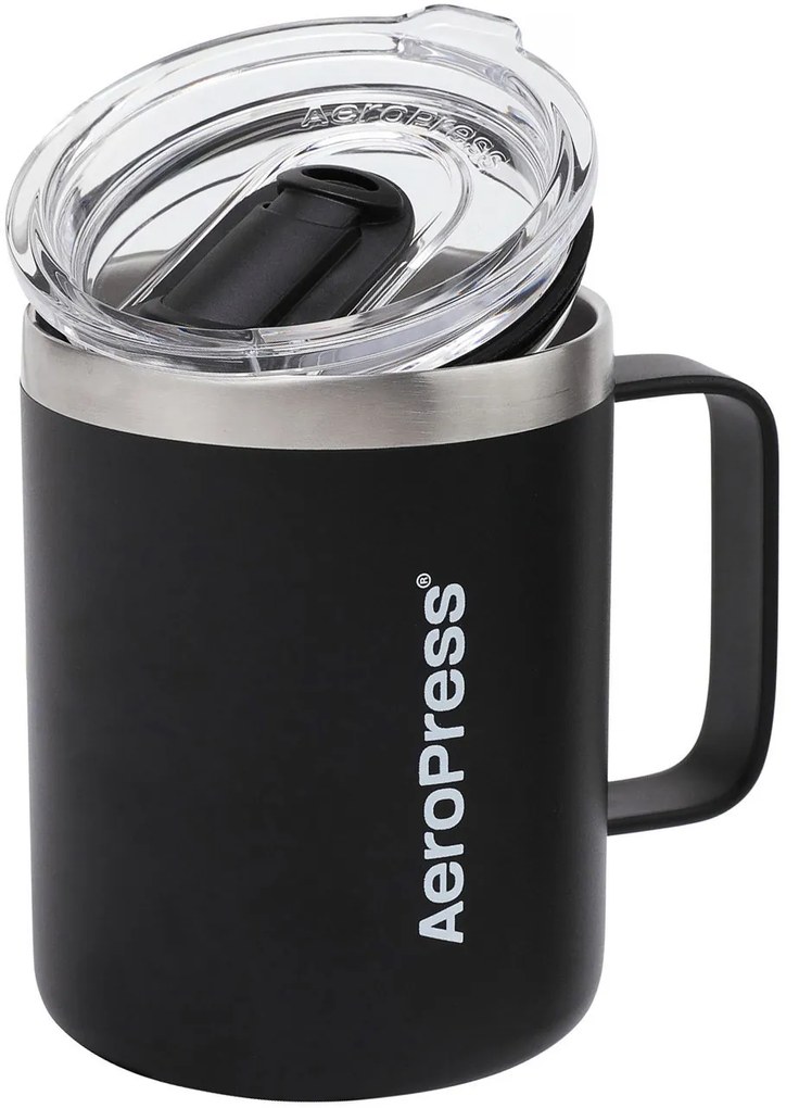 Aeropress travel coffee mug černý