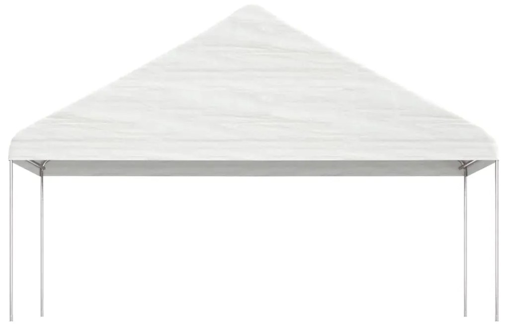 Altán se střechou bílý 5,88 x 2,23 x 3,75 m polyethylen - Default Title