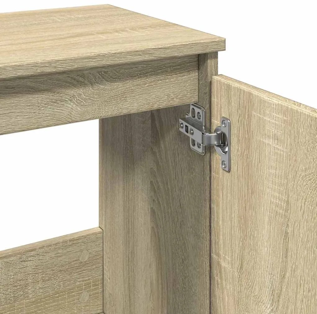 Koupelnová Skříňka Dub Sonoma 58 X 33 X 60 Cm Kompozitní Dřevo Taupe