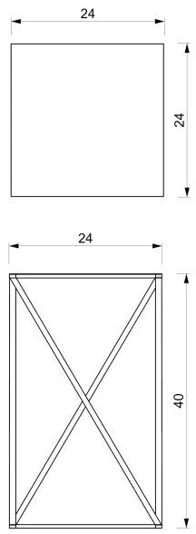 Stojan na květiny 40x24 cm zlatá