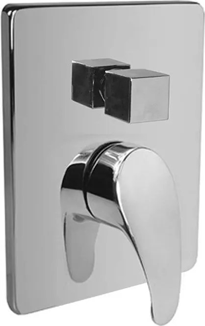 Mereo Mereo, Sprchová podomítková baterie s přepínačem, Sonáta, Mbox, kulatý kryt, CB60106C