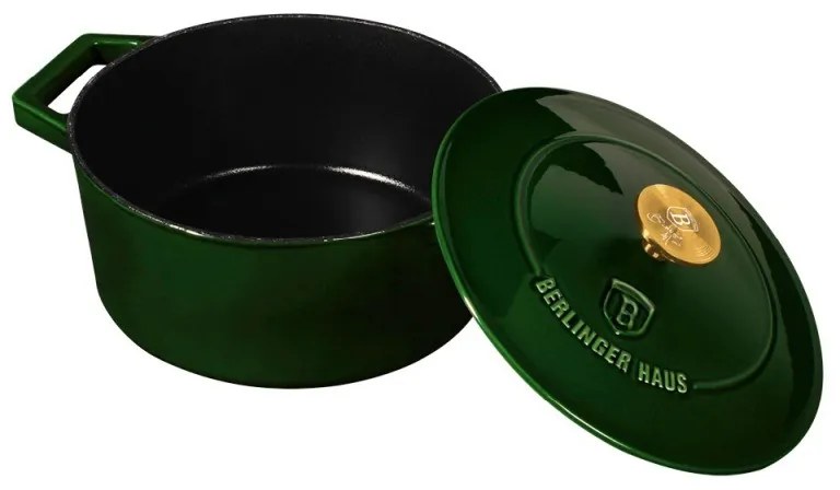 BERLINGERHAUS Pekáč s poklicí litinový 20 cm Emerald Collection BH-6517