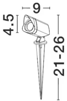 Venkovní LED lampa Inside 4.5 černé