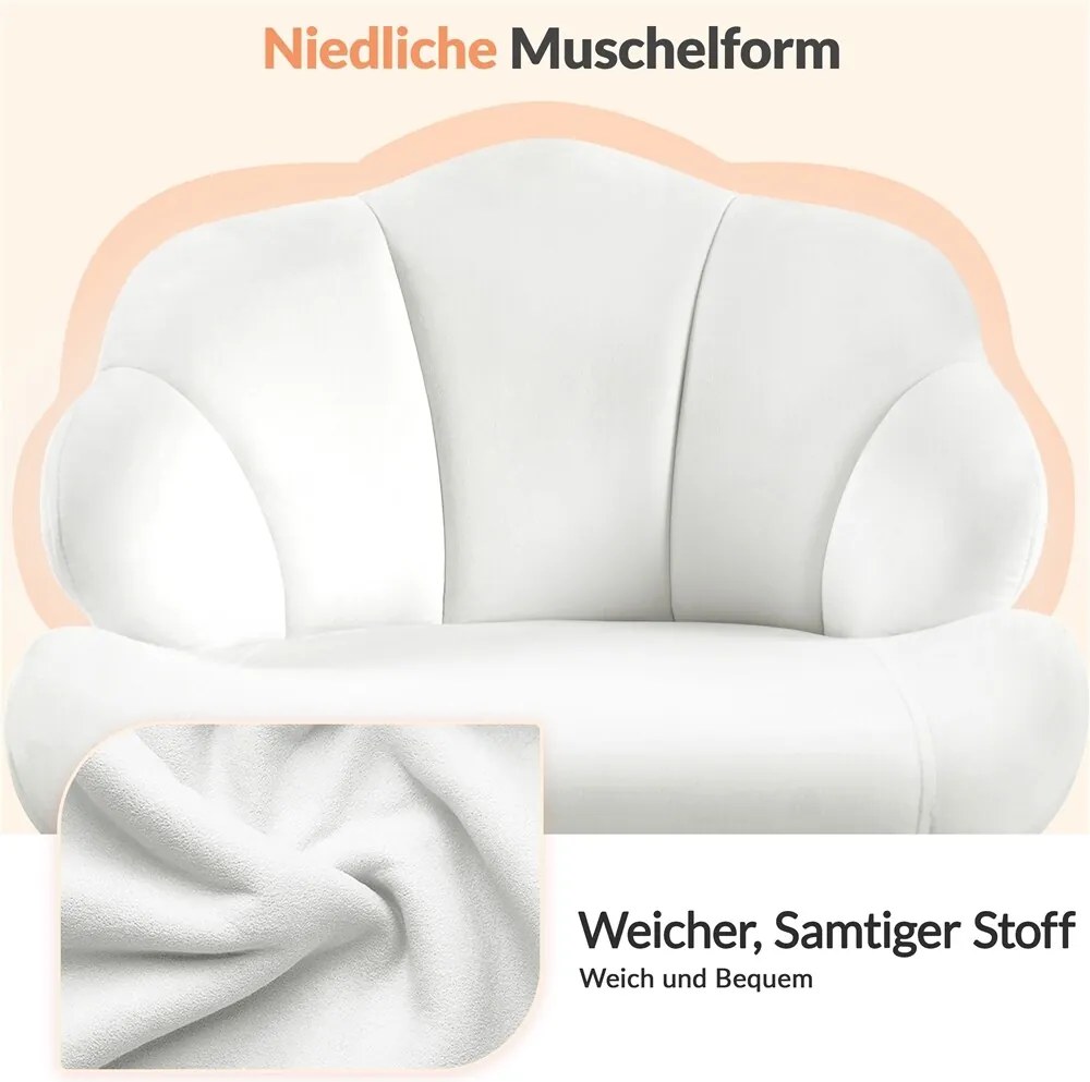 Kancelářská židle Yaheetech – bílá, 60 cm (šířka) × 60 cm (hloubka) × 76,5 cm – 86 cm (266901824875)