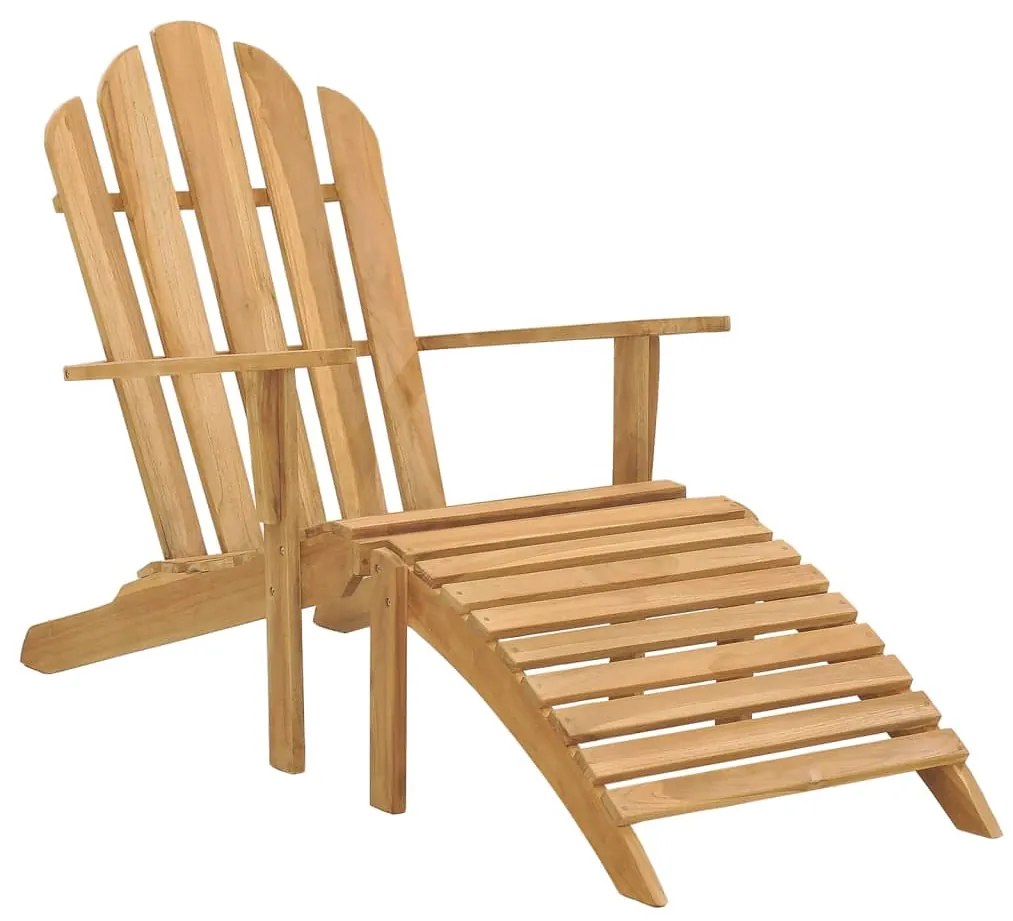 vidaXL Zahradní židle Adirondack s podnožkami 2 ks masivní teak