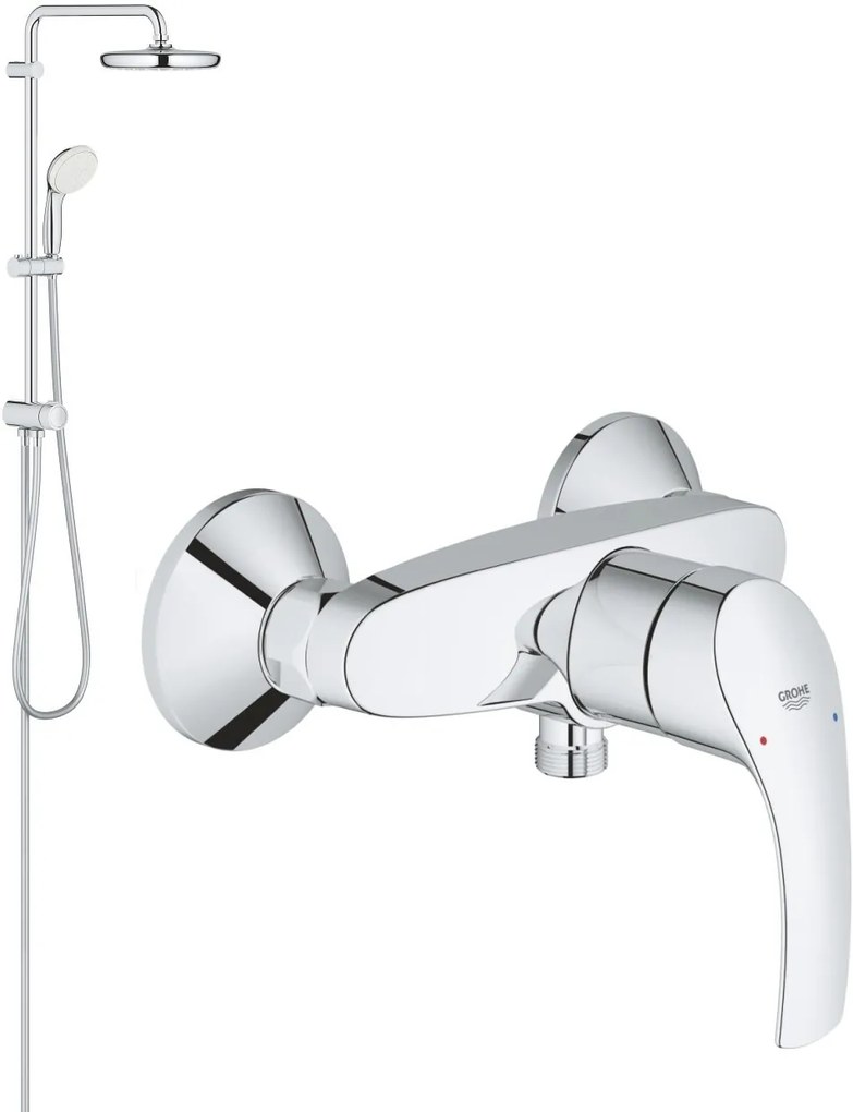 Set sprchová sada Grohe New Tempesta 26381001, sprchová baterie Grohe Eurosmart 33555002