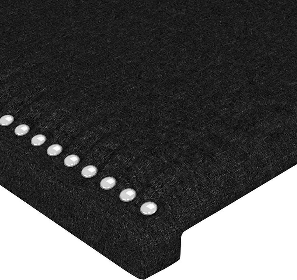 Čelo postele s LED černé 90x5x78/88 cm textil 3121456