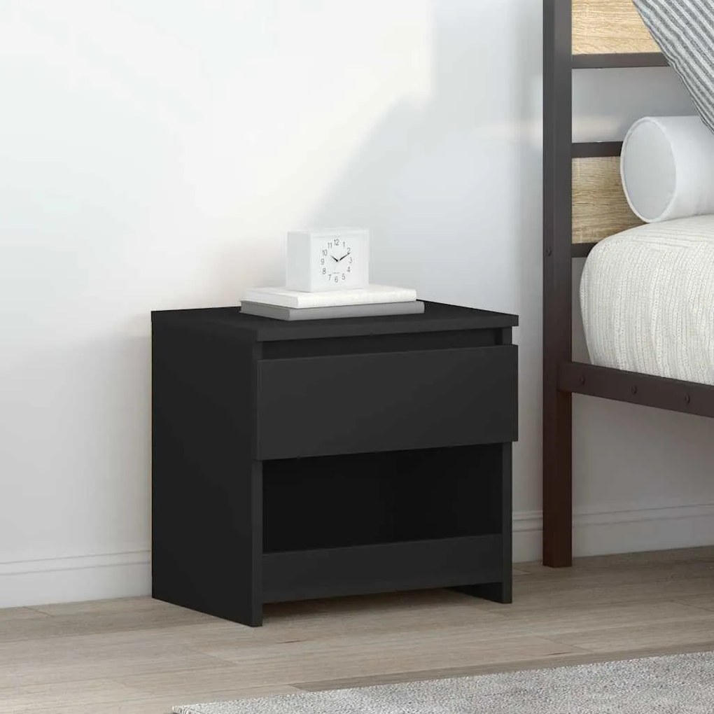 vidaXL Noční stolky 2 ks 40 x 30 x 39 cm kompozitní dřevo [803460] Barva: Černá
