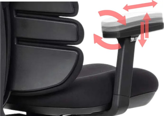 MERCURY Ergonomická kancelářská židle WORKEASE - černá látka