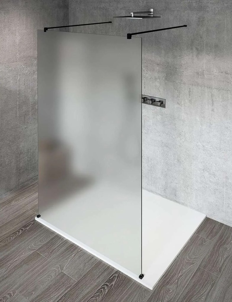 Gelco Vario - Sprchová stěna Walk-In do prostoru, 70x200 cm, Coated glass, matná černá/matné sklo GX1470GX2214