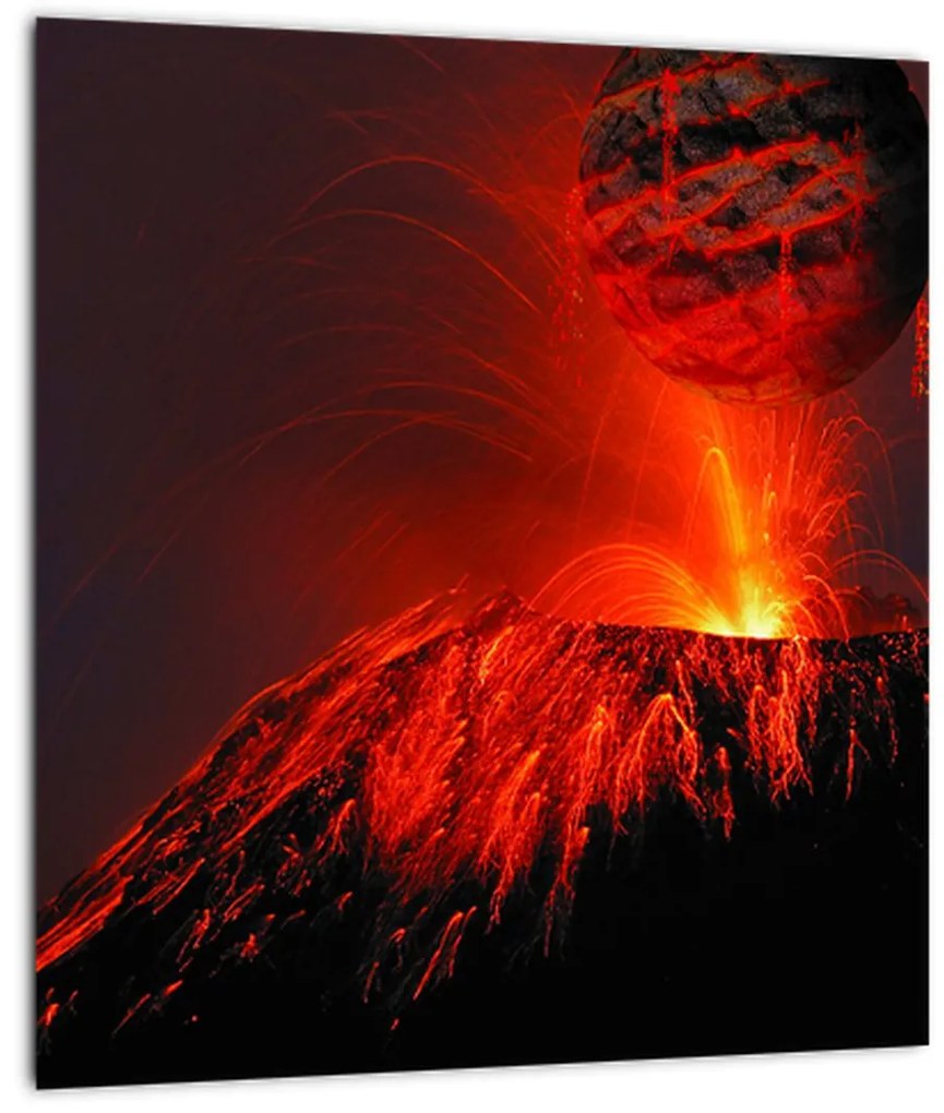 Obraz vulkánu (30x30 cm)