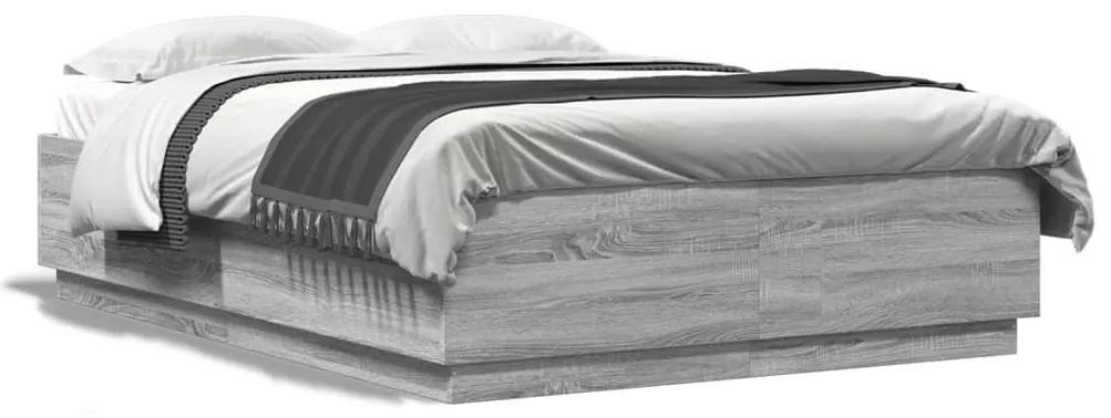 Rám postele šedý sonoma 150 x 200 cm kompozitní dřevo,  3209700