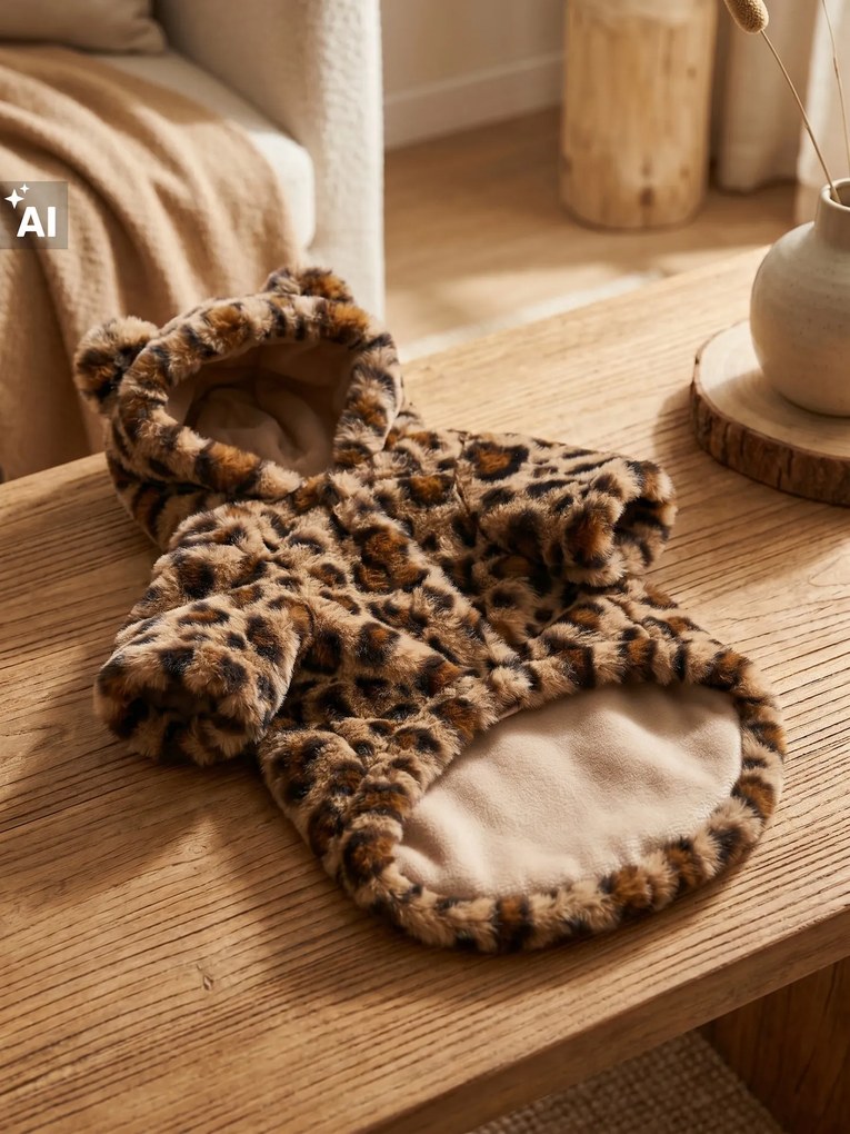 Sinsay - Obleček pro psa s kapucí v leopardím vzoru - hnědá