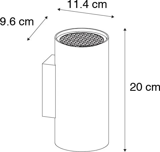 Designová kulatá nástěnná lampa černá - Sab Honey