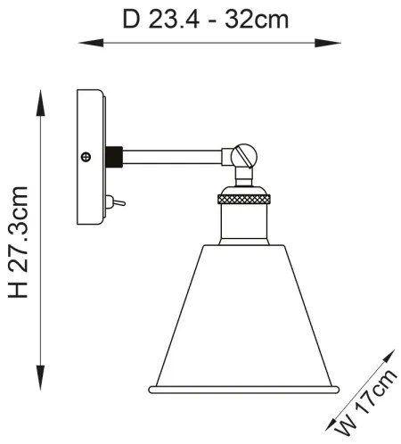 Endon 92866 - Nástěnné bodové svítidlo HAL 1xE27/10W/230V matný chrom/měděná