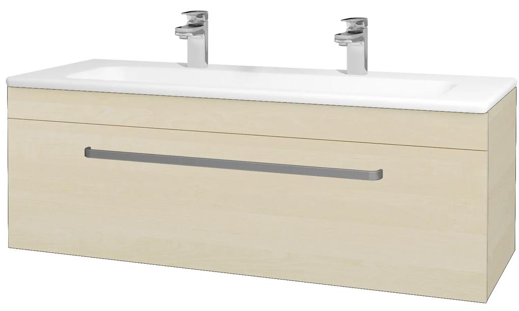 Dřevojas Koupelnová skříň ASTON SZZ 120 Varianta: N01 Bílá lesk / Úchytka T03 / L03 Antracit vysoký lesk