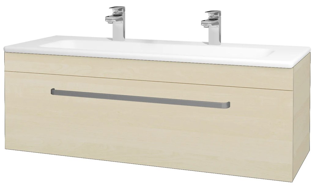 Dřevojas Koupelnová skříň ASTON SZZ 120 Varianta: N01 Bílá lesk / Úchytka T04 / M01 Bílá mat