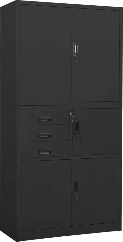 vidaXL Kancelářská skříň 90 x 40 x 180 cm ocel [336413] Barva: světle šedá