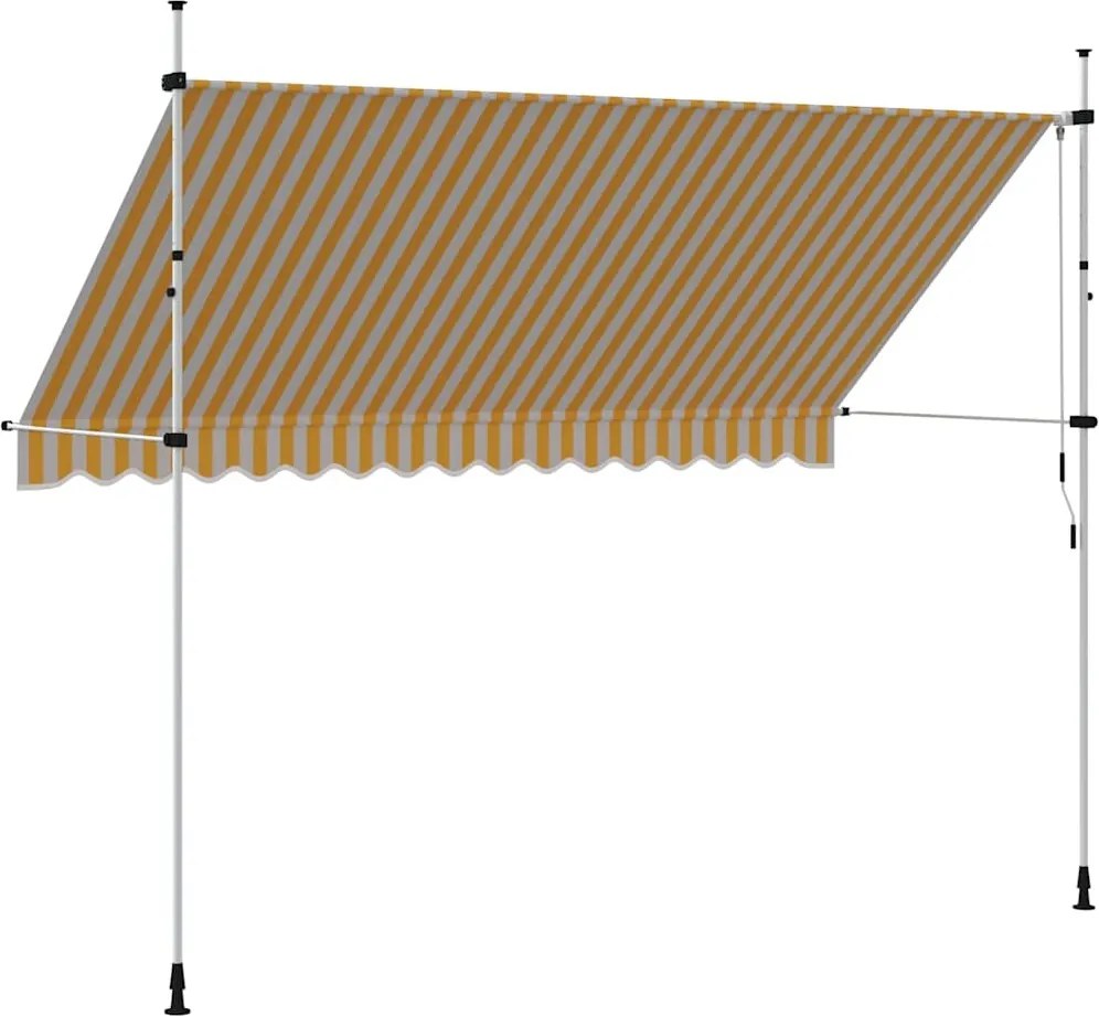 vidaXL Ručně zatahovací markýza 350 cm [43229] Barva: Modro-bílá