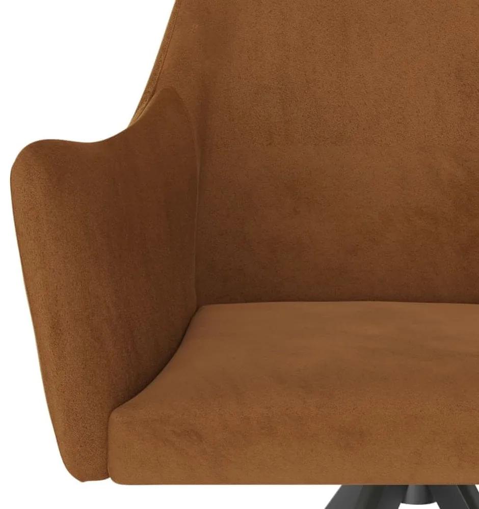 Petromila Jídelní židle 6 ks hnědé samet