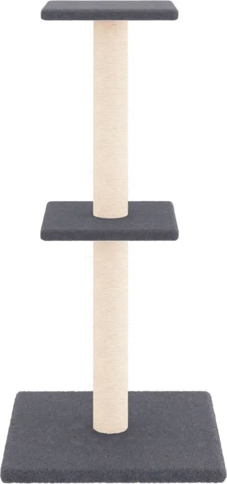 Škrabadlo pro kočky se sisalovými sloupky tmavě šedé 73 cm 172036
