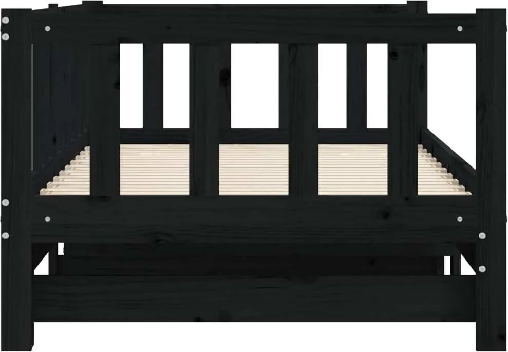 vidaXL Válenda s přistýlkou 90 x 190 cm masivní borové dřevo [836164] Barva: Černá