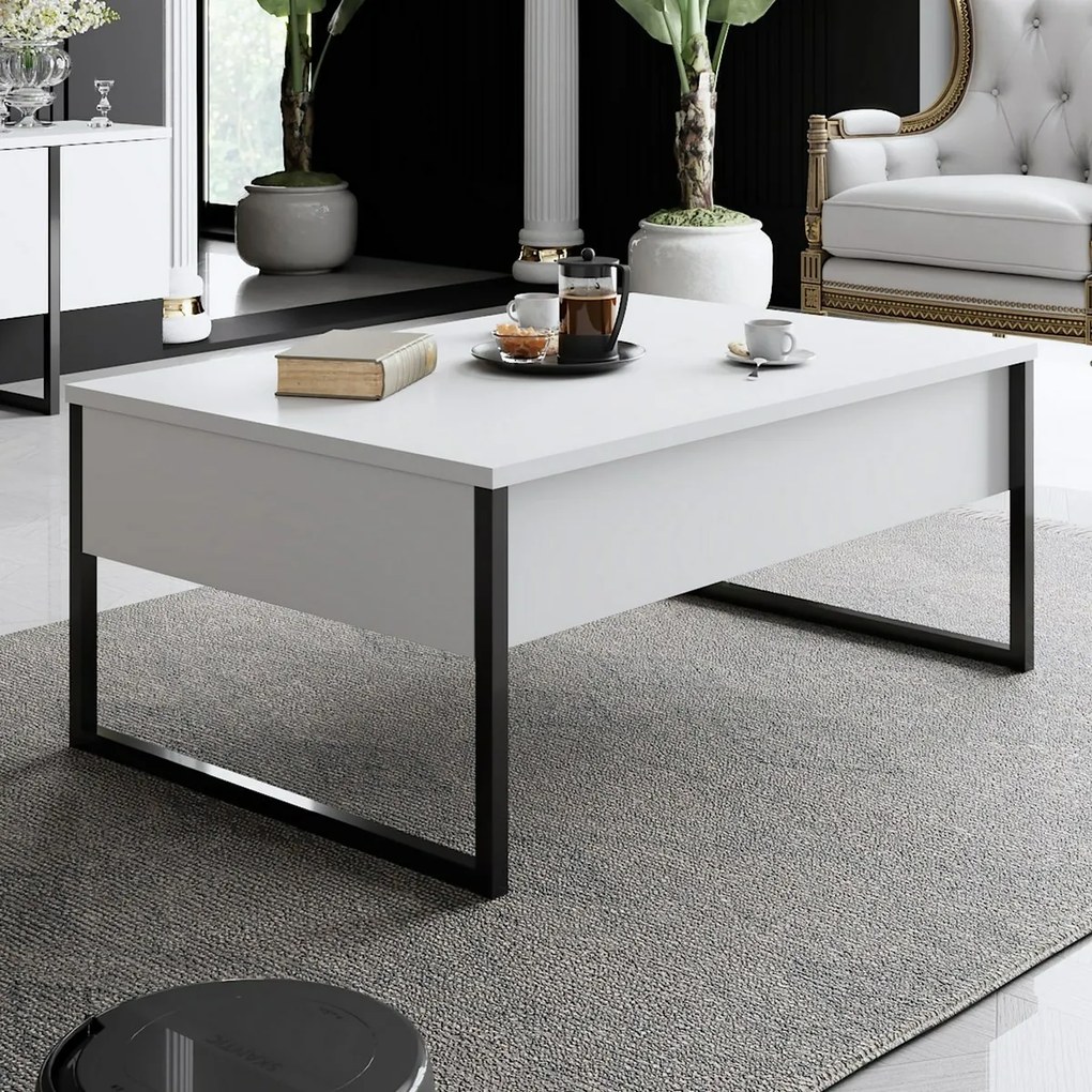 Konferenční stolek Luxe White and Black