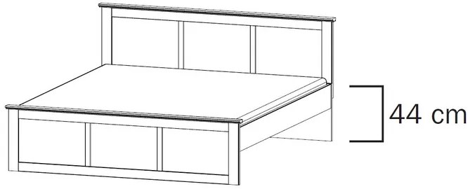 Postel Rosenheim 160x200 cm, bílá